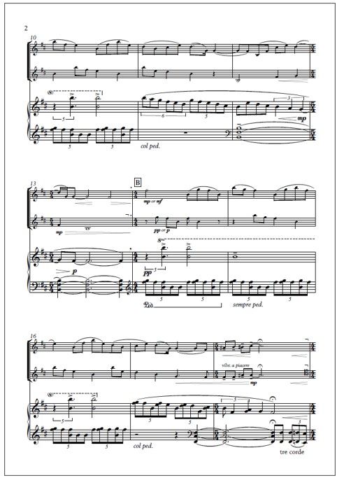 War Nocturne for violin, violoncello and piano - Score (piano) & parts ...